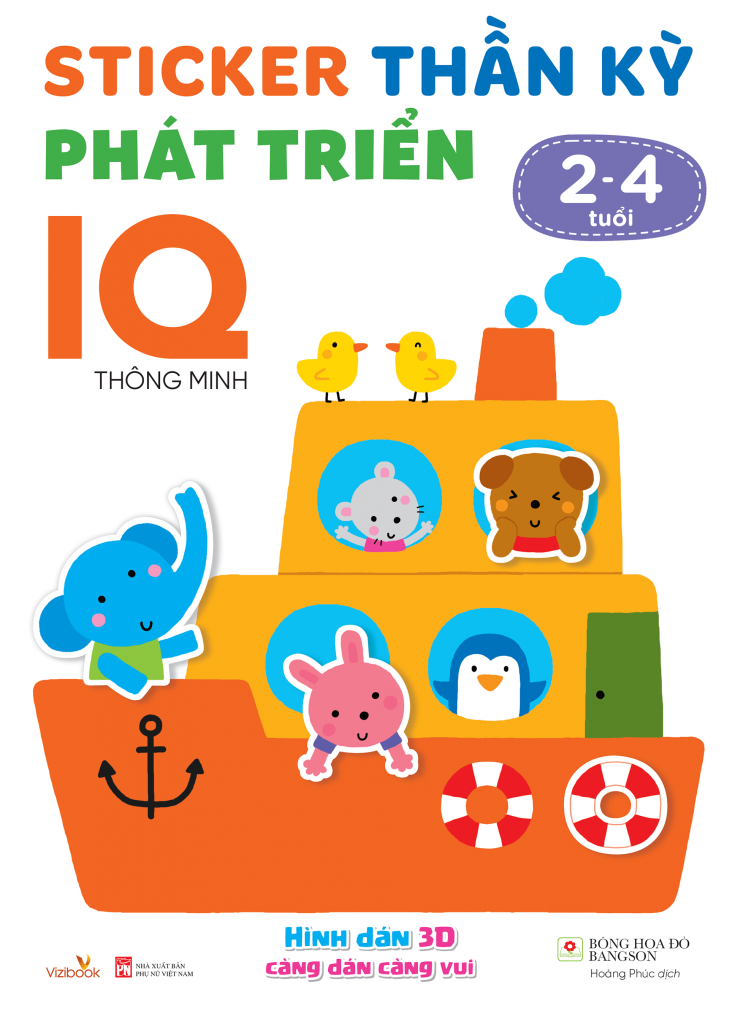 STICKER THẦN KỲ PHÁT TRIỂN IQ (THÔNG MINH) 2-4 TUỔI - Vizibook